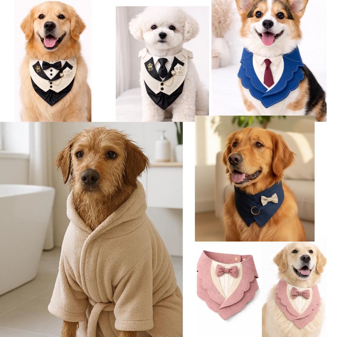 Puppy Bandana Pattern, Pet Collar Pattern, Wedding Dog Bandana,dog ...