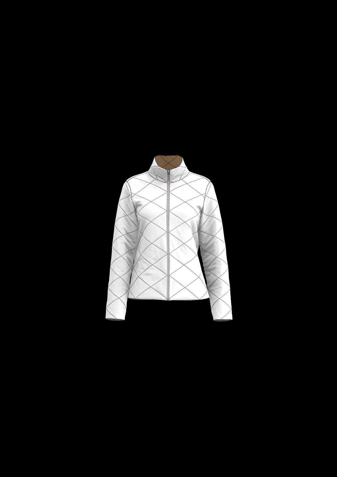 Quilted Jacket Sewing Pattern | Funnel Neck Jacket Sewing Pattern | Pdf ...