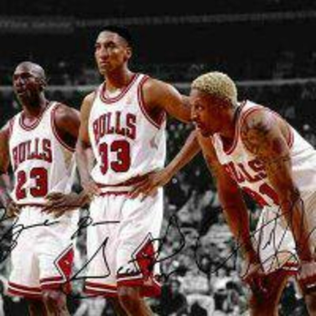 Chicago Bulls Michael Jordan Scottie Pippen Dennis Rodman Poster, Nba ...