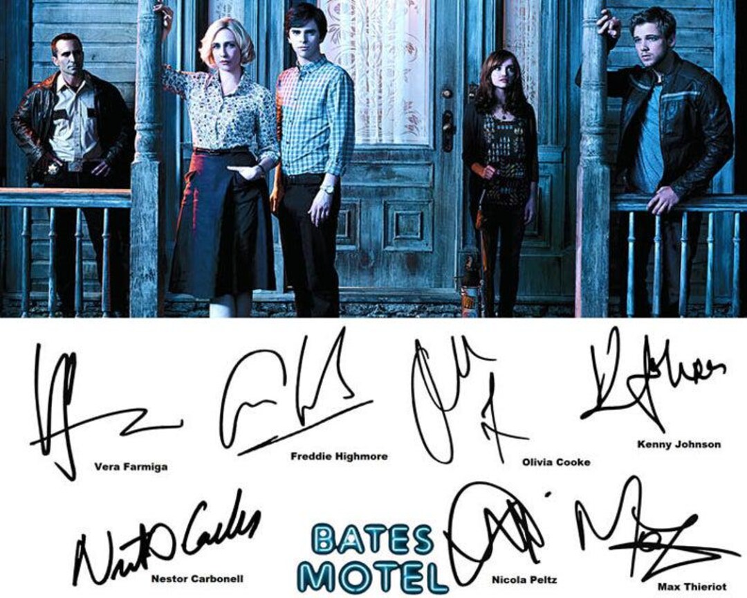 Bates Motel Cast Signature Photo, Horror TV Show Collectible - Etsy