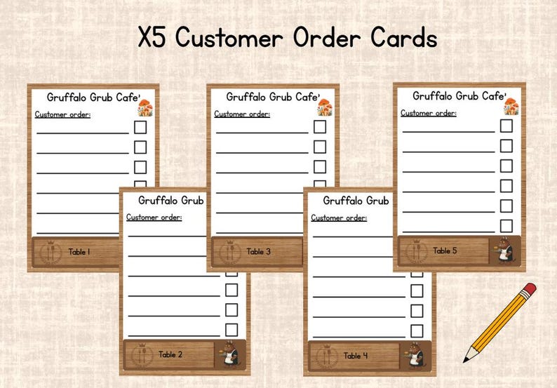 Gruffalo Grub Cafe' Role-play Bundle - Etsy UK