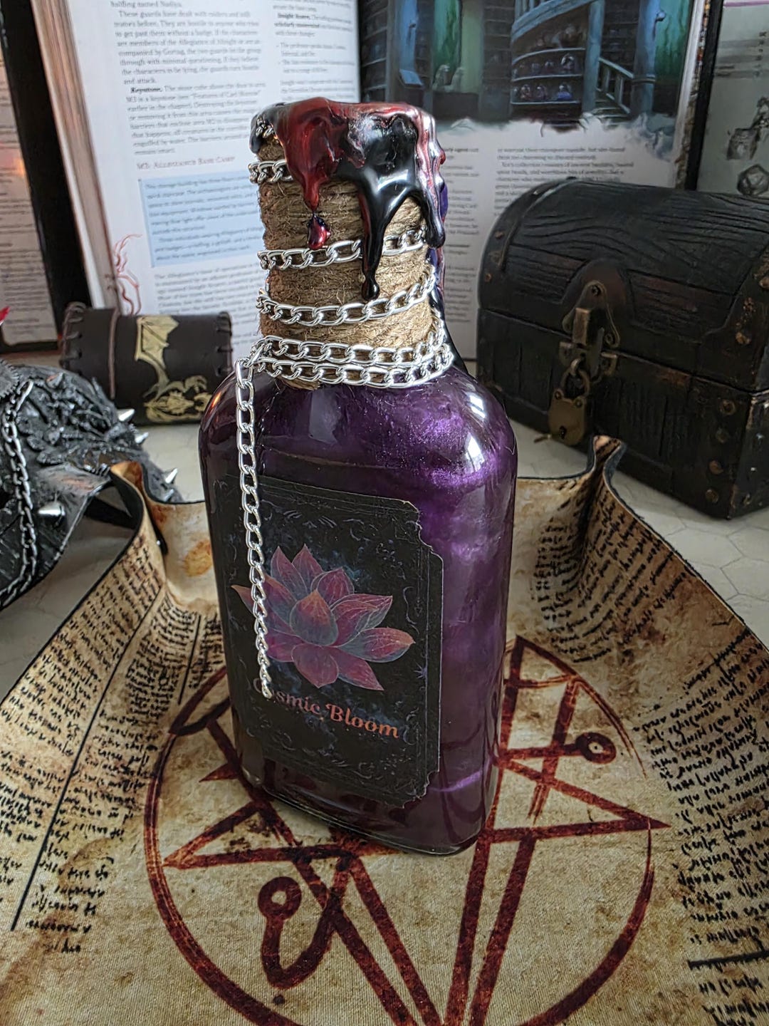 Cosmic Bloom Fantasy Potion – Magical Galaxy-inspired Decor ...