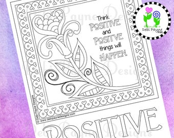 Positive coloring | Etsy