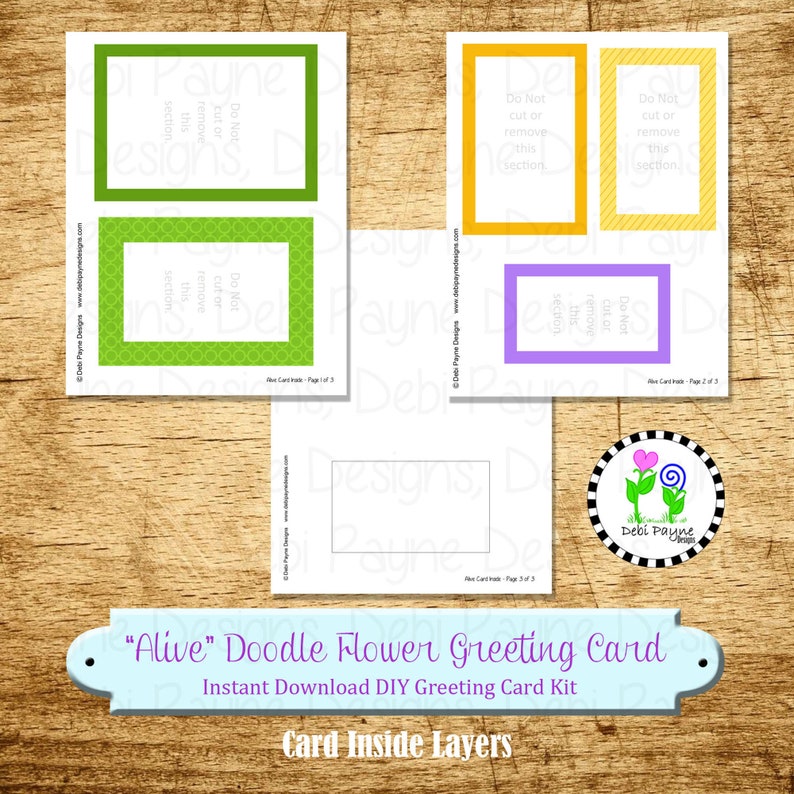 DYI "alive" Greeting Card Kit - Instant Download - Etsy