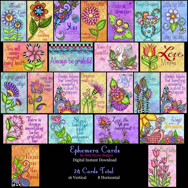 Little Reminders Ephemera Cards 4”x 6” Instant Downloadable - Etsy
