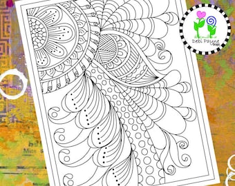 Printable Coloring Page Word Art Drawing Design Digital - Etsy