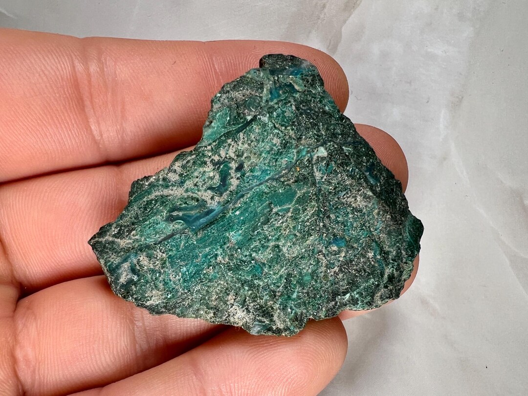Beautiful Rough Chrysocolla Stone - Intense Greenish-blue Colors and ...
