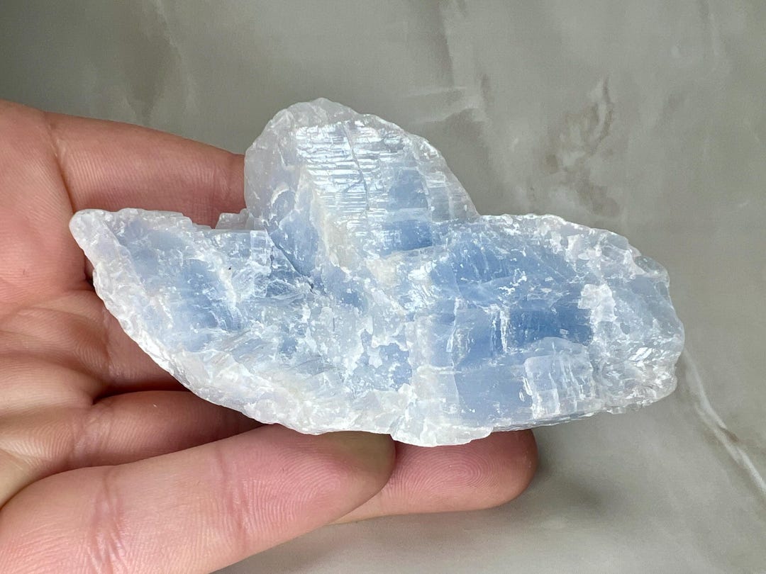 Natural Blue Calcite Raw Stone | Raw Healing Crystal for Relaxation ...