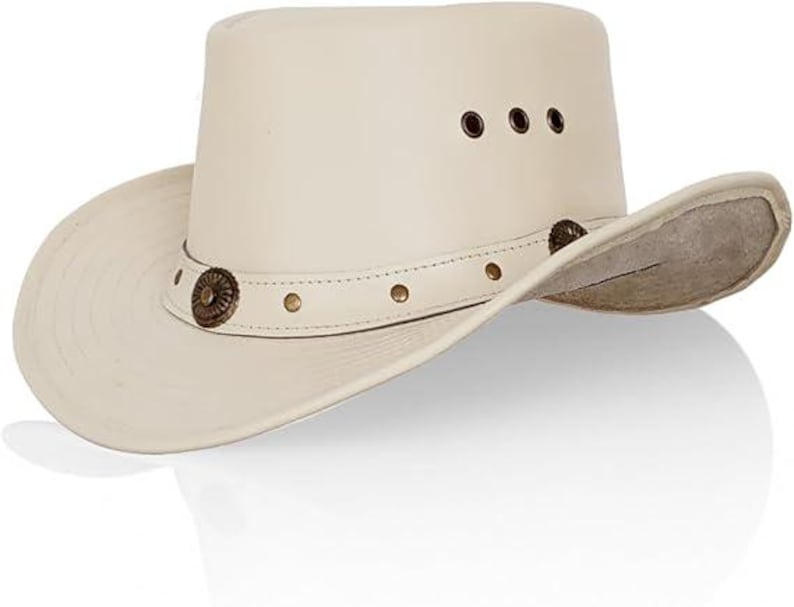 Handmade Leather Cowboy Hat Cowhide Shapeable Australian Outback - Etsy