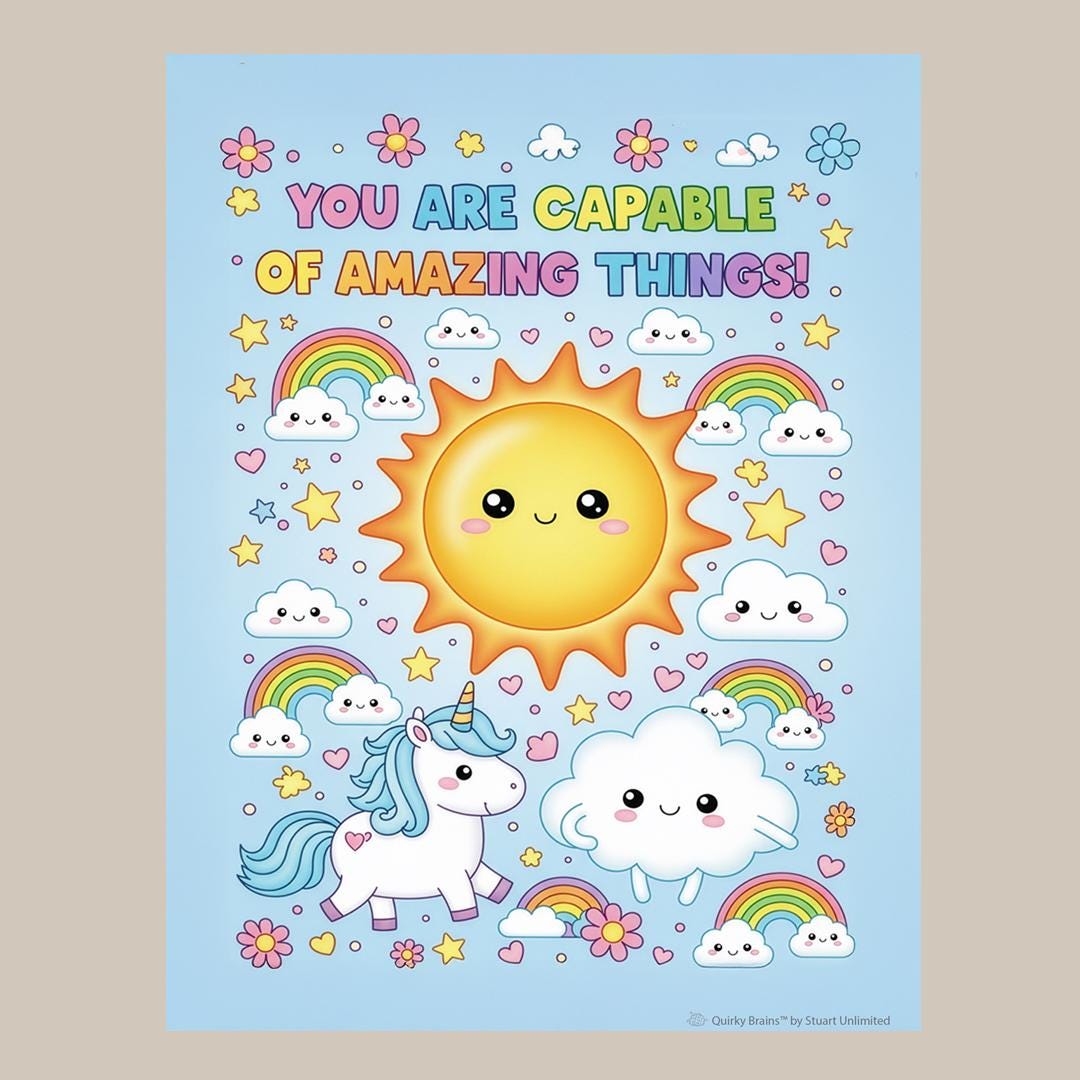 You Are Capable of Amazing Things Poster + Bonus Coloring Page | Kids ...
