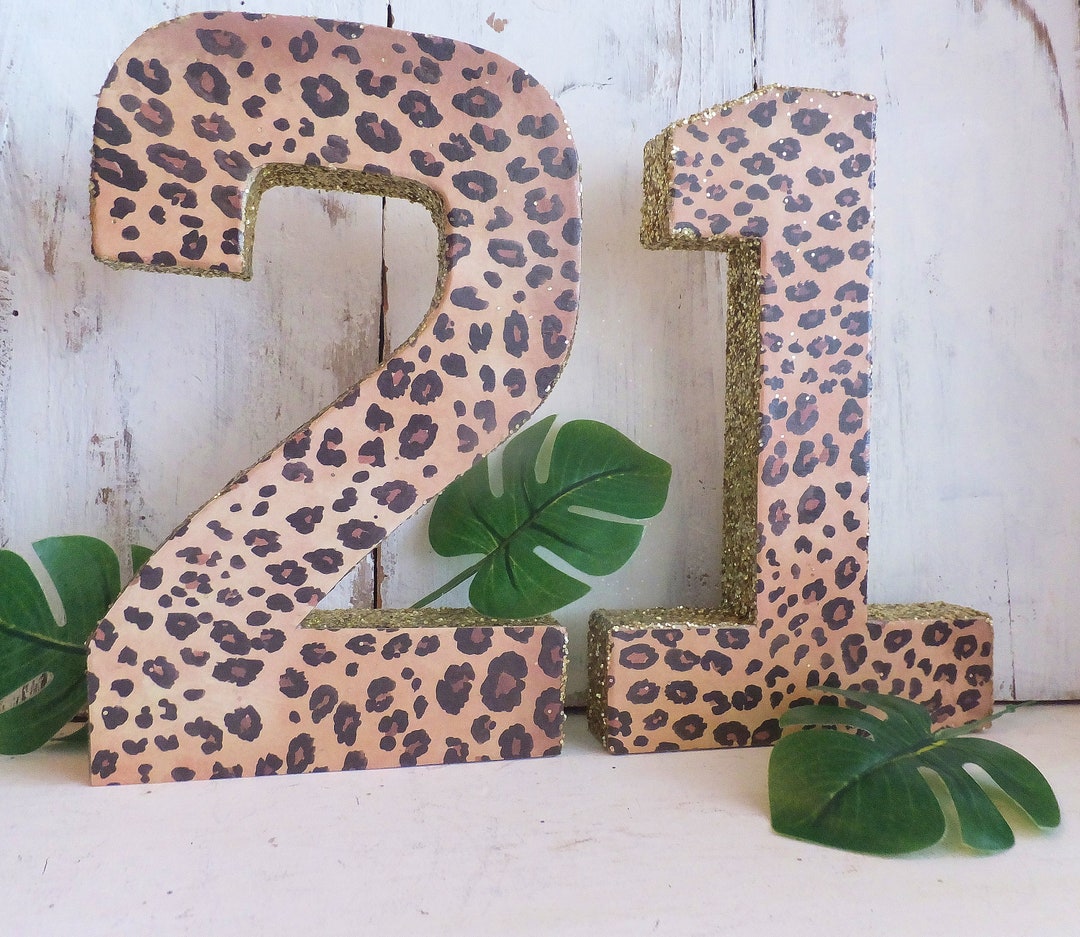 Leopard / Cheetah Print Numbers Birthday Decor Your Choice of Two ...