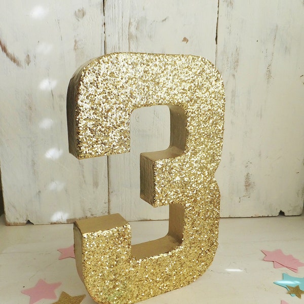Glitter Table Number - Etsy