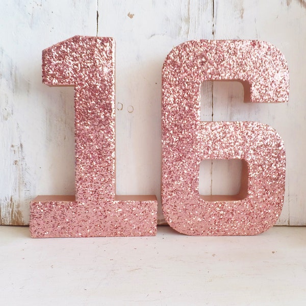 Glitter Table Number - Etsy