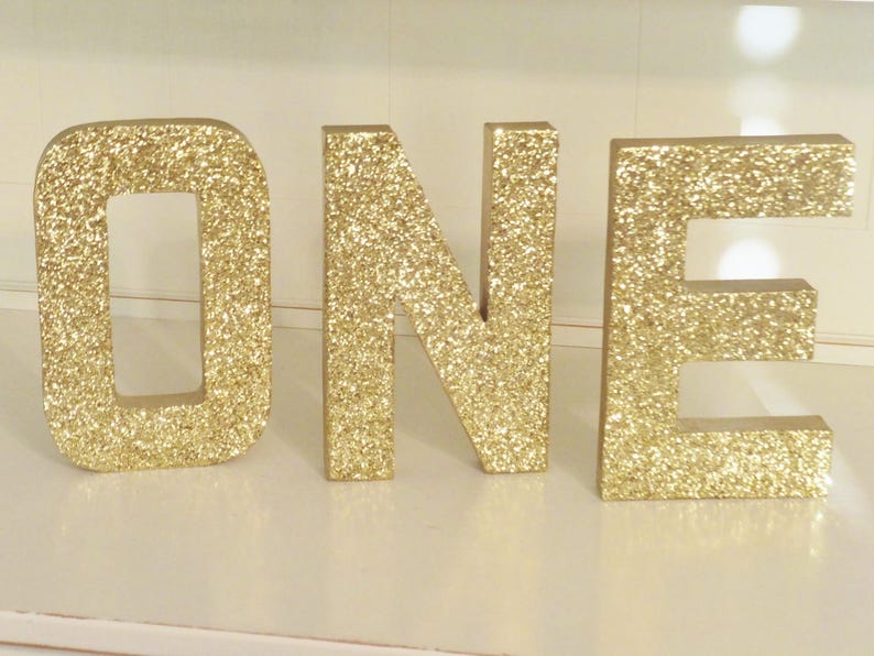 1st. Birthday one Gold Glitter Photo Prop | Etsy