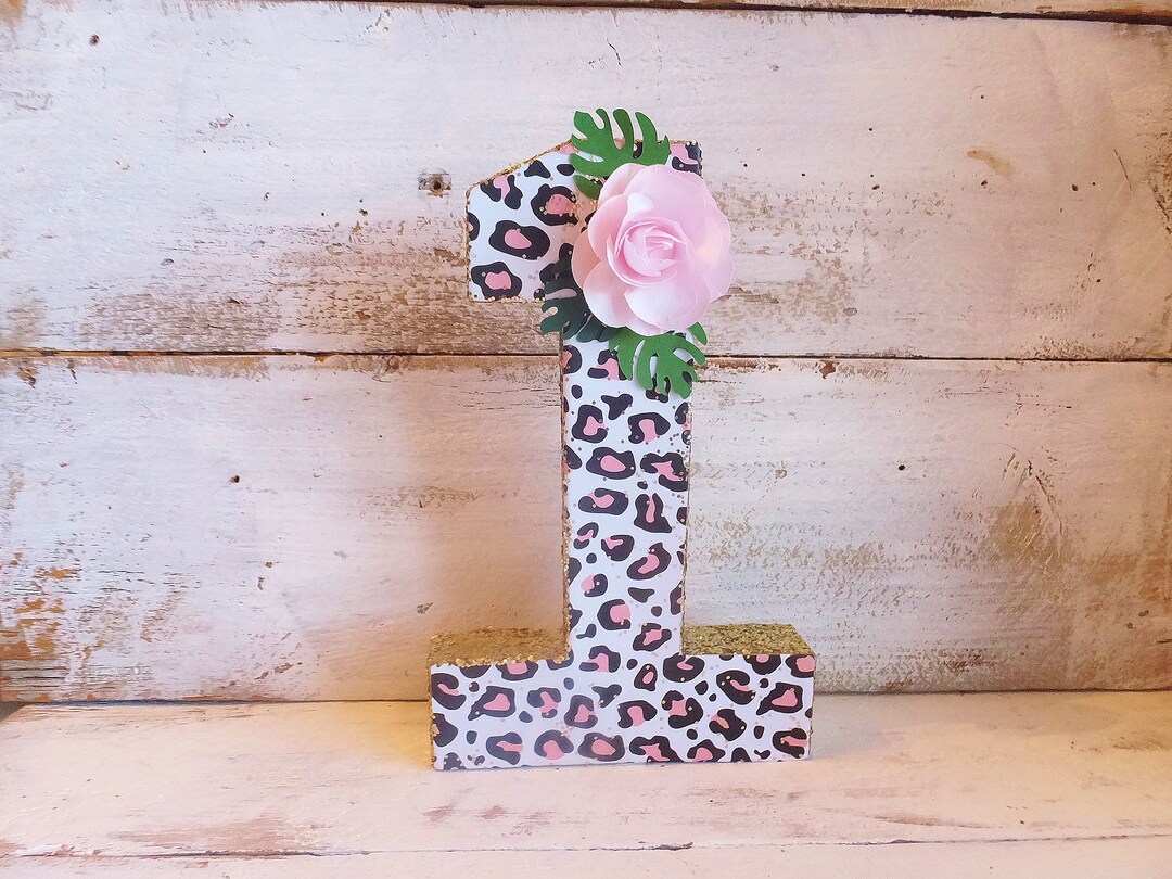 Pink Cheetah Birthday Number of Your Choice: 8 Tall Photo Prop, Perfect ...