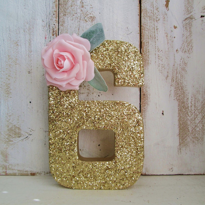 Glitter Table Number - Etsy