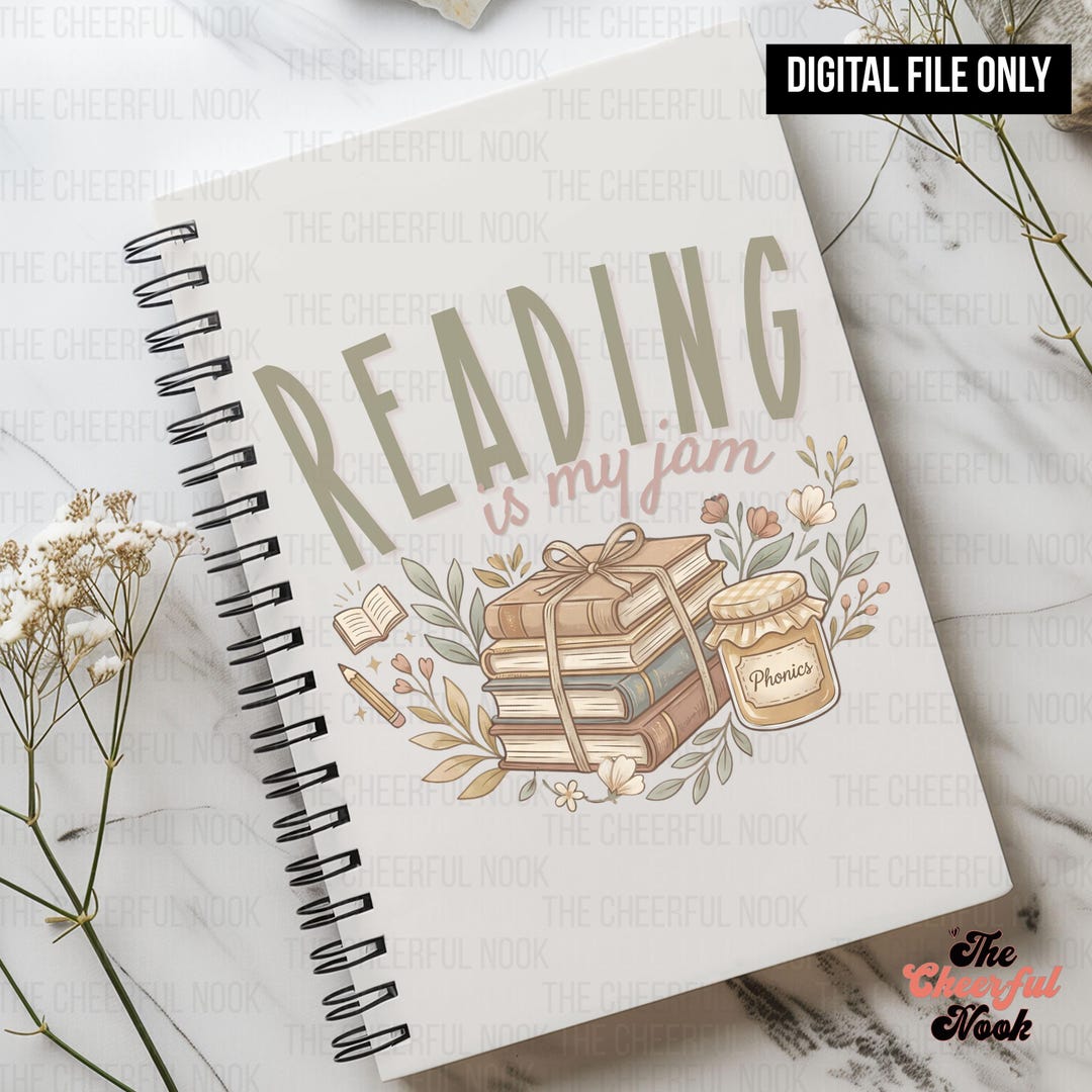 Reading is My Jam PNG SVG | Literacy Teacher Design | Floral Book ...