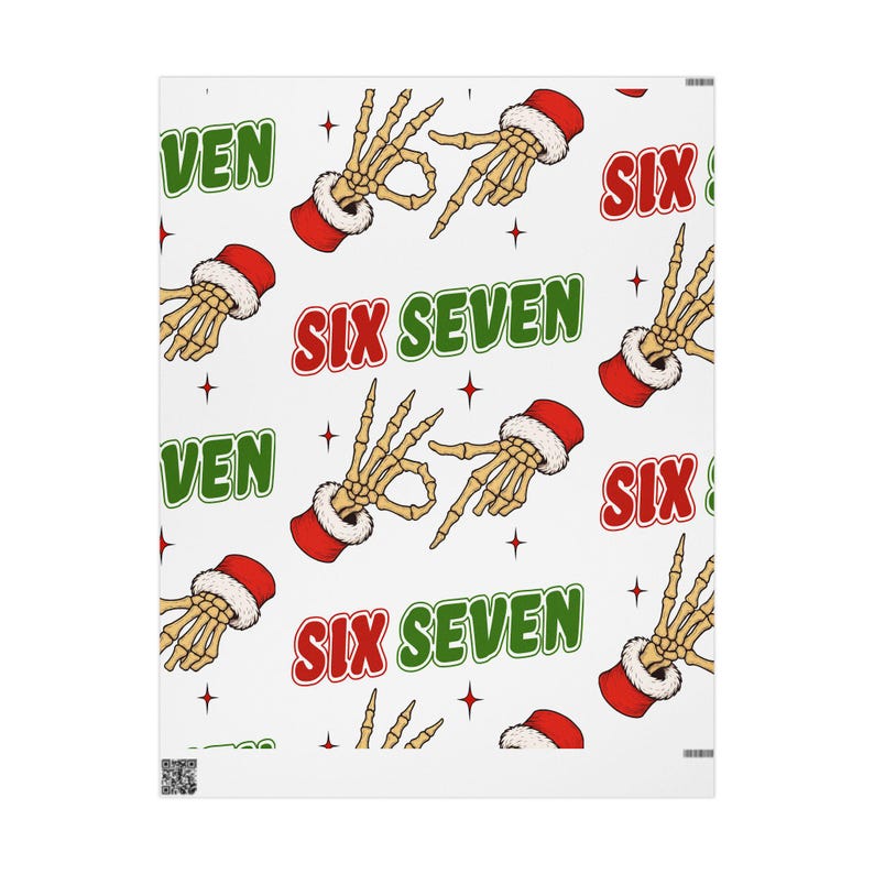 Six Seven Gift Paper | Funny Holiday Packaging | Trending 67 Design - Etsy