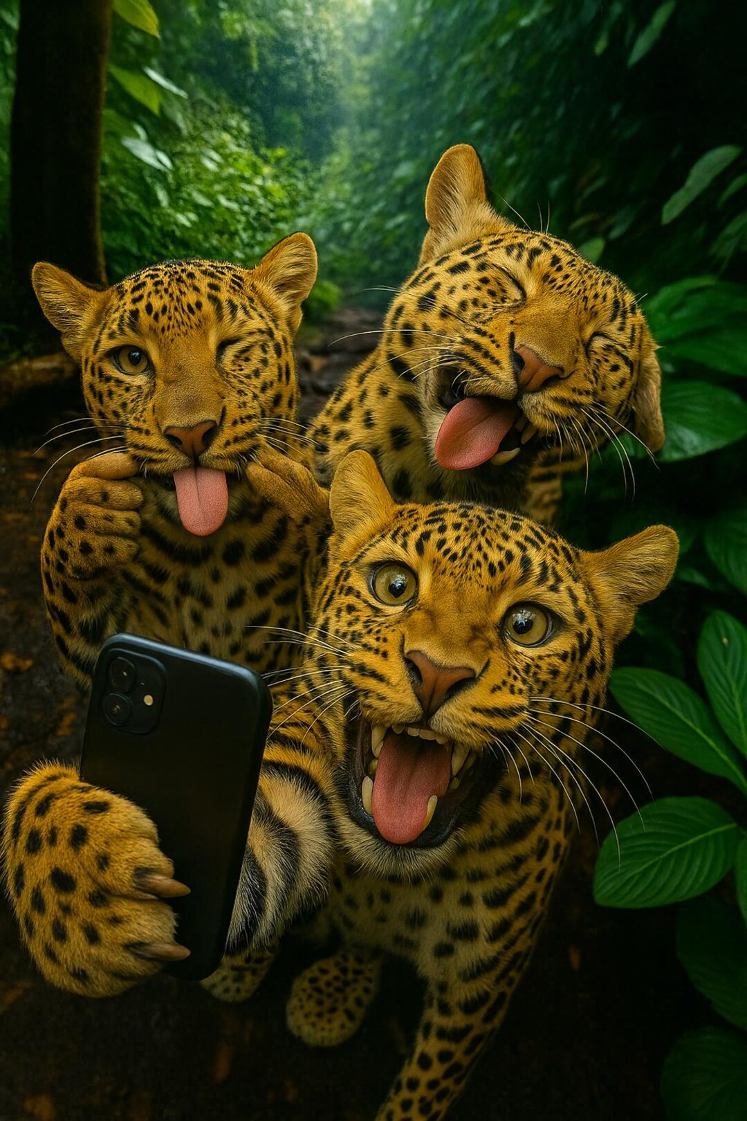 Funny Leopard Poster – Funny Selfie of Amusing Leopards – Hilarious A4 ...