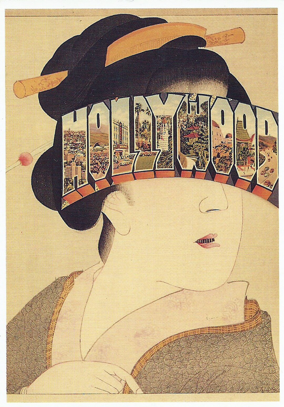 Hollywood Photo Collage by Malcolm Tarlofsky Vintage Postcard new Old ...