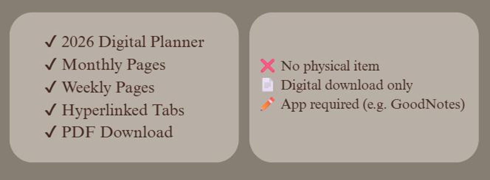2026 Digital Planner for iPad | Hyperlinked Goodnotes Planner | Weekly ...