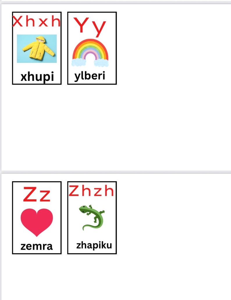 A,B,C Albanian Alphabet Flashcard, Laminated 36 - Etsy