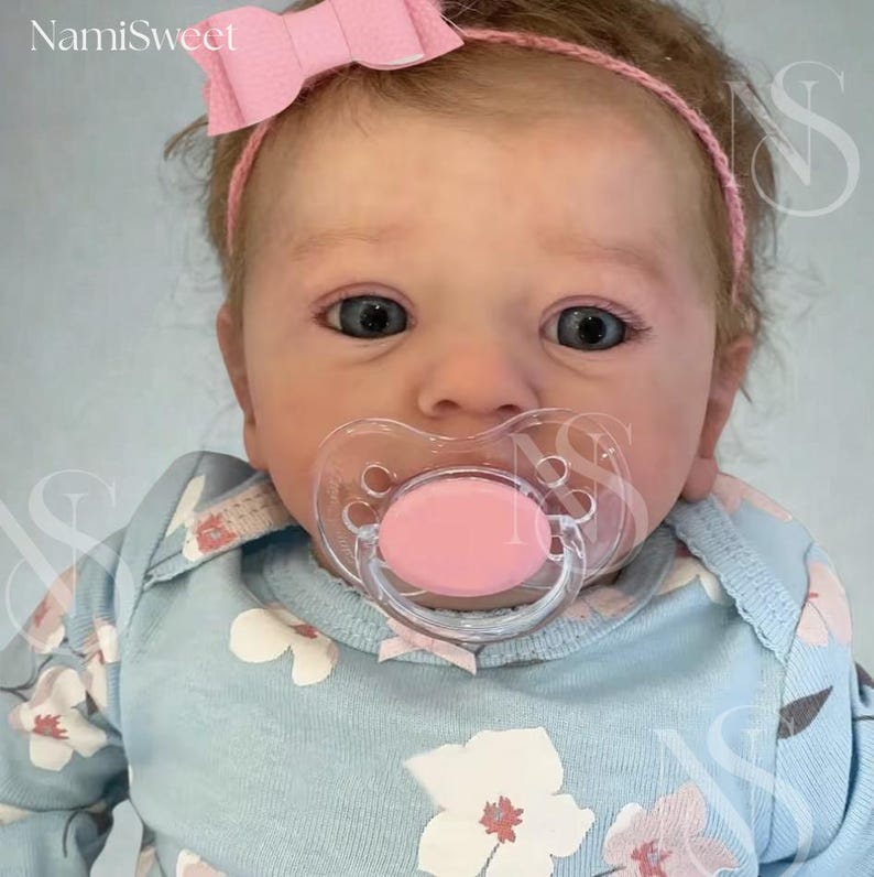 Handmade Reborn Style Doll 18-19 Inch Soft Vinyl Newborn With Blue Open ...