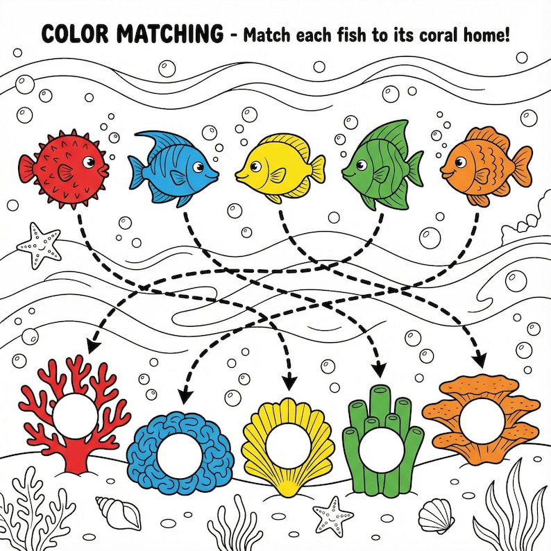 Ocean Busy Book Printable PDF | Sea Animals Learning Activities | 12 ...