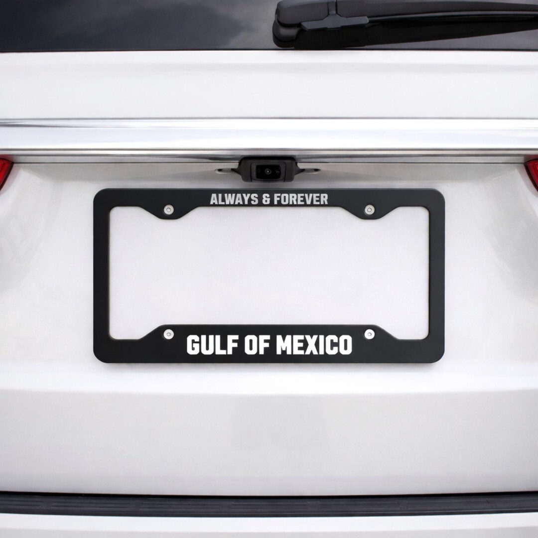 Gulf of Mexico License Plate Frame – Black Aluminum Car Tag Frame ...