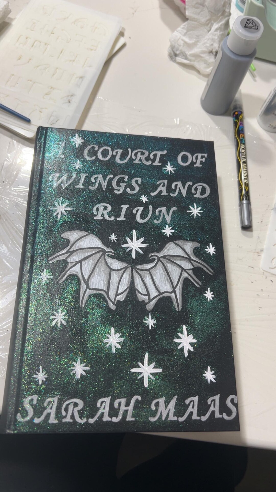 Hand Painted Acotar Book Set: Sprayed Edges, Mountain Design - Etsy