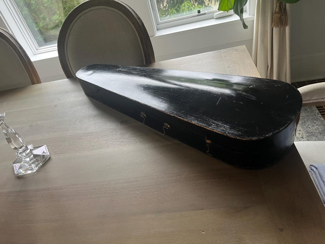 Vintage Hard Shell Violin Case | Black Exterior With Red Interior ...