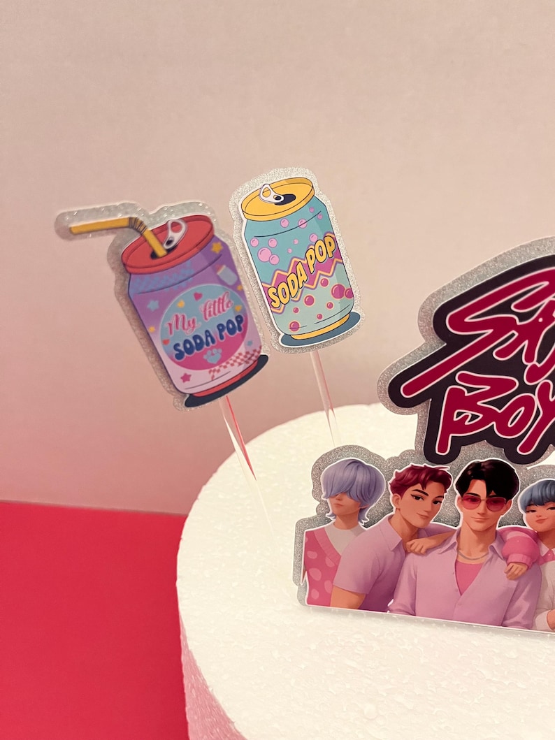 Personalised Saja Boys Cake Topper | Glitter Birthday Party Decoration ...