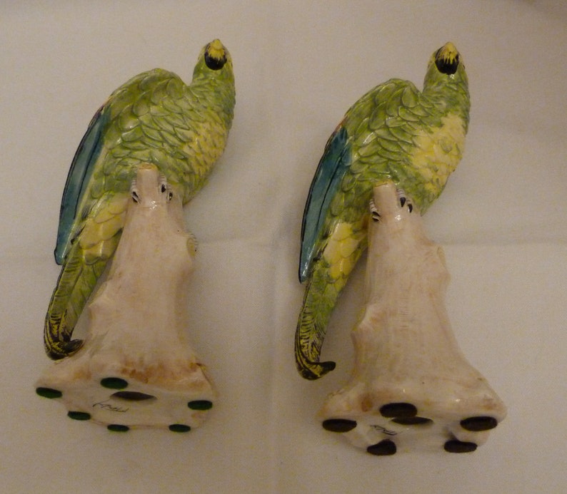 Chelsea House Ceramic Parrots Figurines Sculptures set of - Etsy