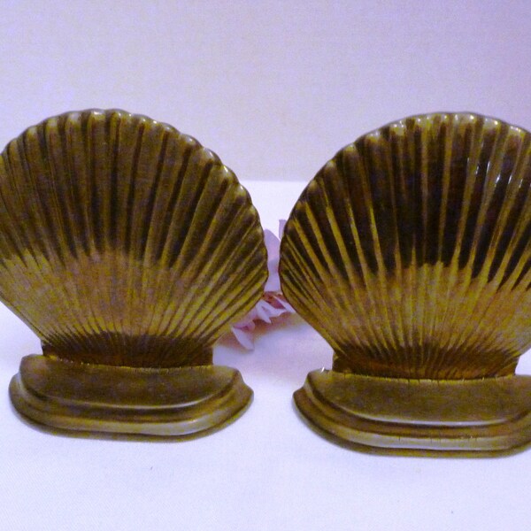 Brass Shell Bookends - Etsy
