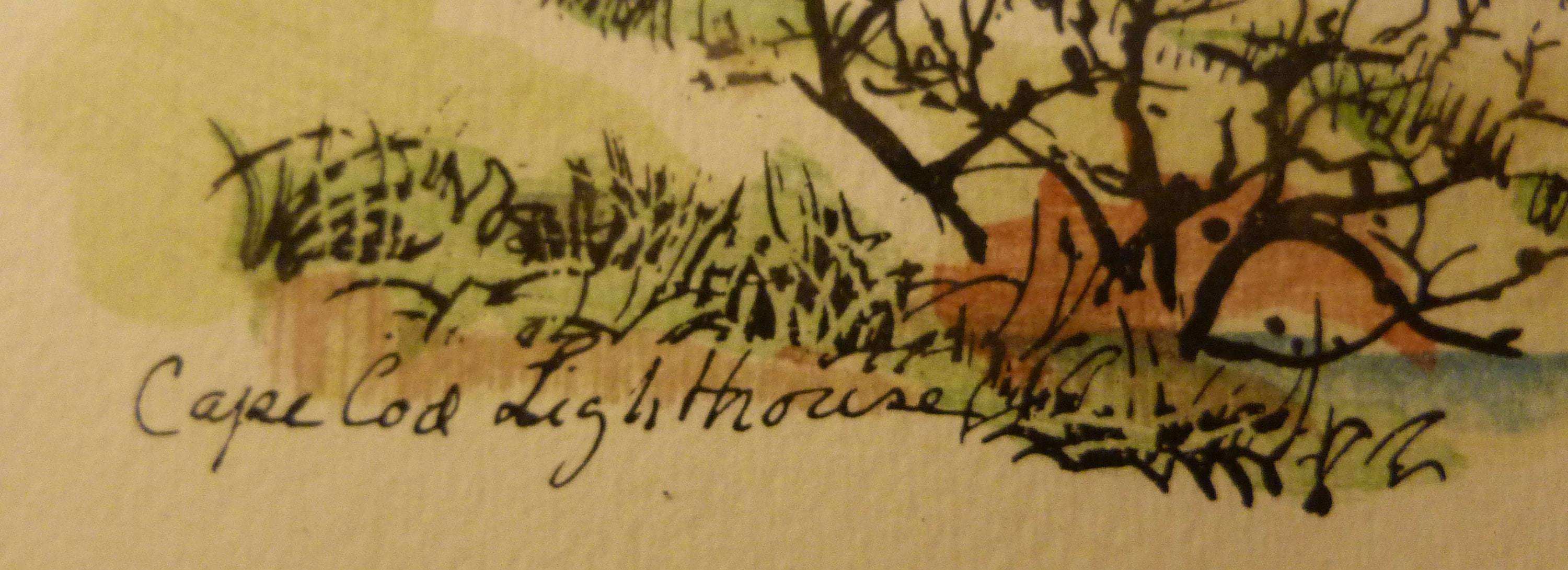 David Grose 1982 Unframed Art Print cape Cod Lighthouse Sealed 13 X 10 ...