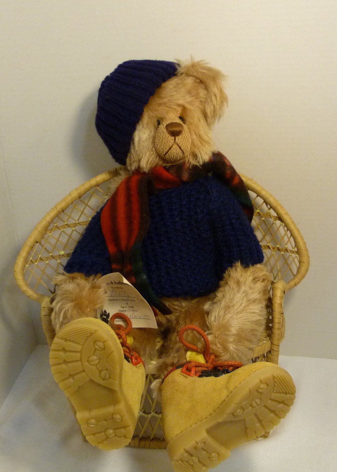 Rags A. Muffin Authentic Folk Art Large Bear "billy" Handmade in USA by ...
