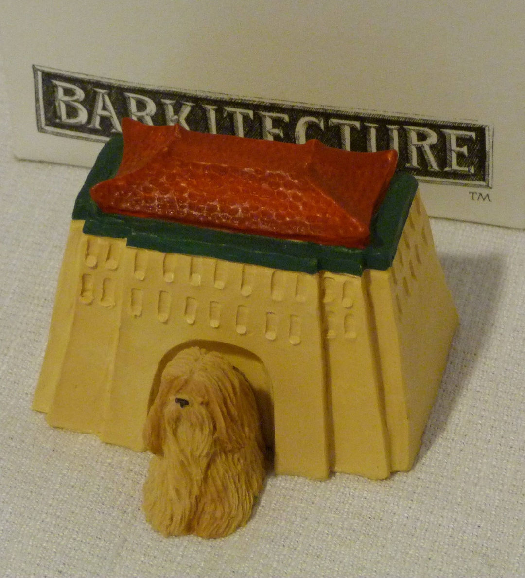 Sandicast USA Barkitecture Lhasa Apso & Tibetan Temple Dog House Statue ...