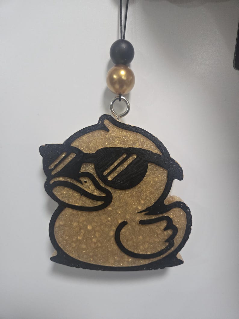 Jeep Rubber Duck Black & Gold Freshie With Sunglasses- | Fresh Coffee ...