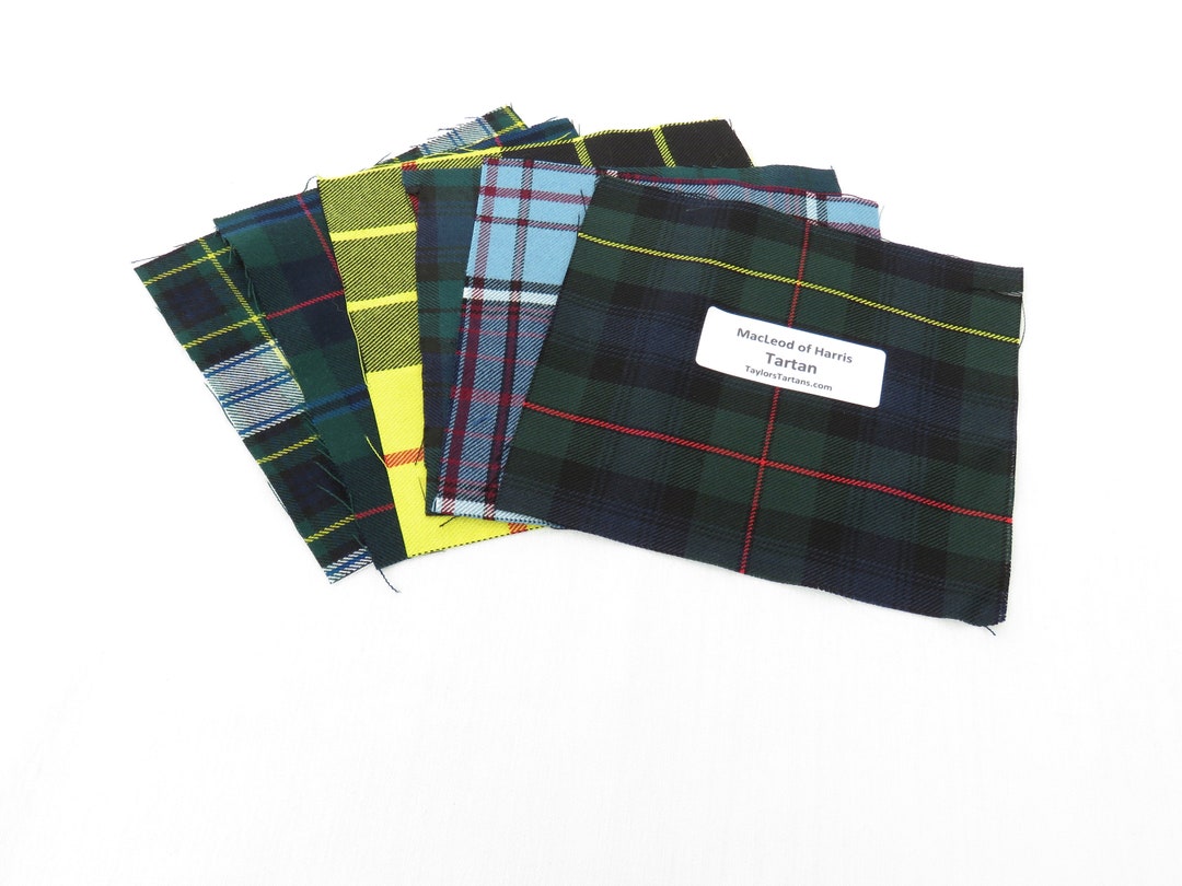 Tartan Fabric Samples Pack, Plaid Material Swatches, Tartan Material ...