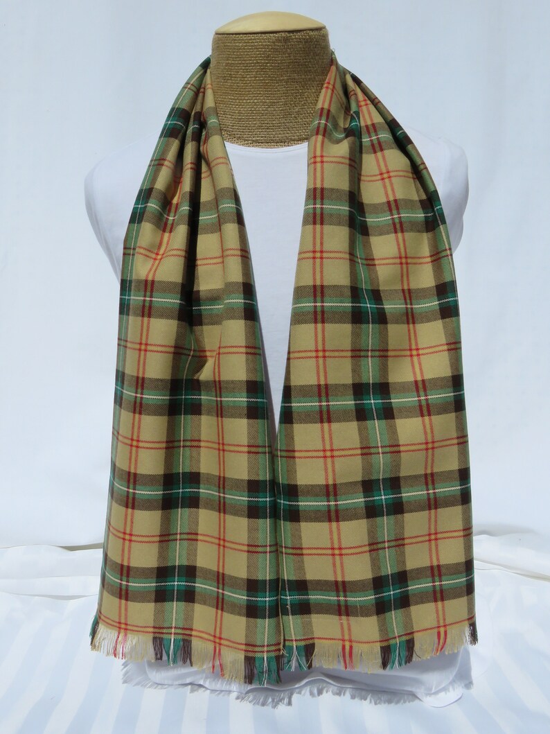 Canadian Saskatchewan Tartan Scarf in Gold and Yellow Plaid - Etsy Canada