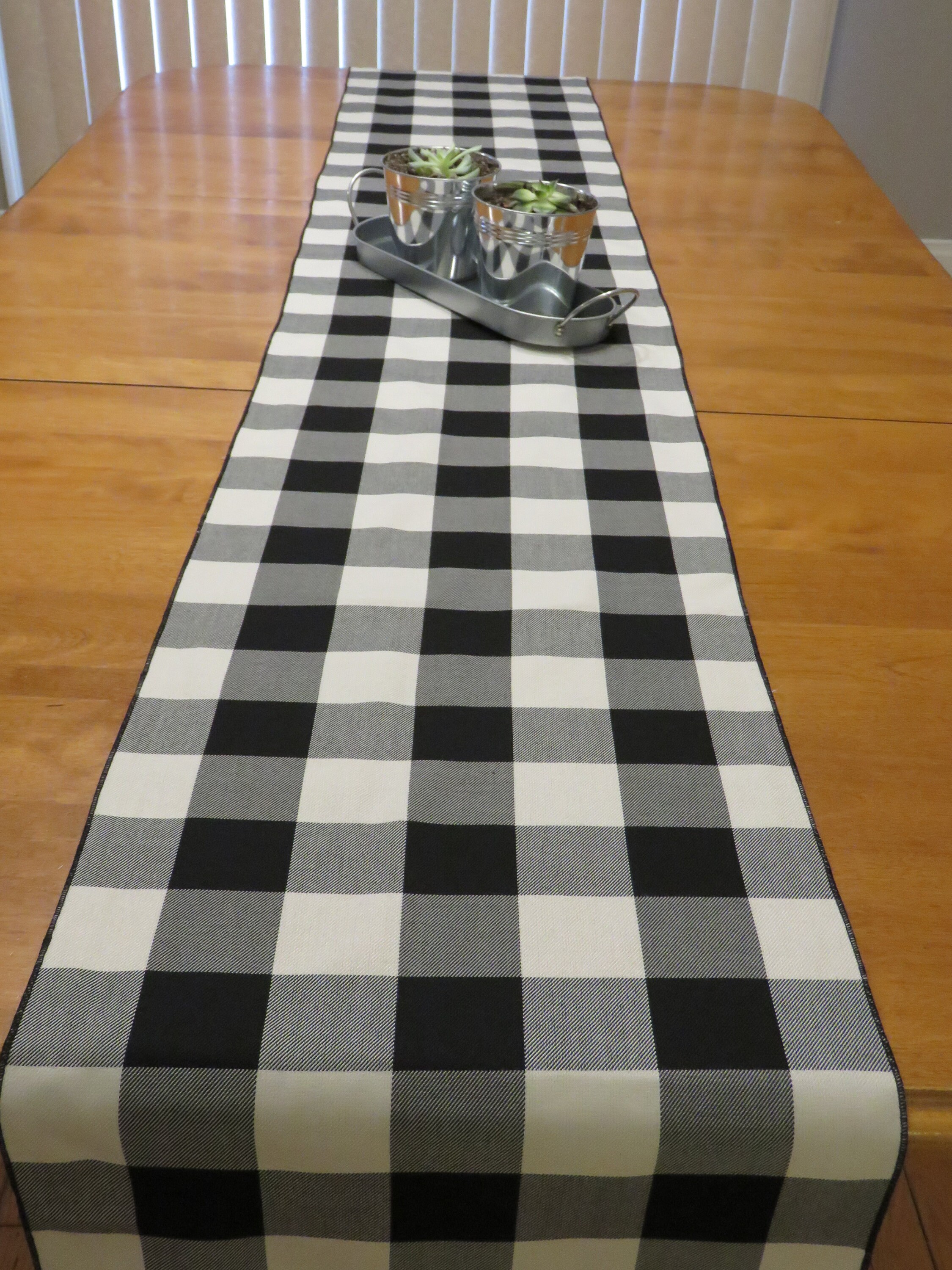 Black and White Buffalo Check Table Runner for Farmhouse - Etsy Canada