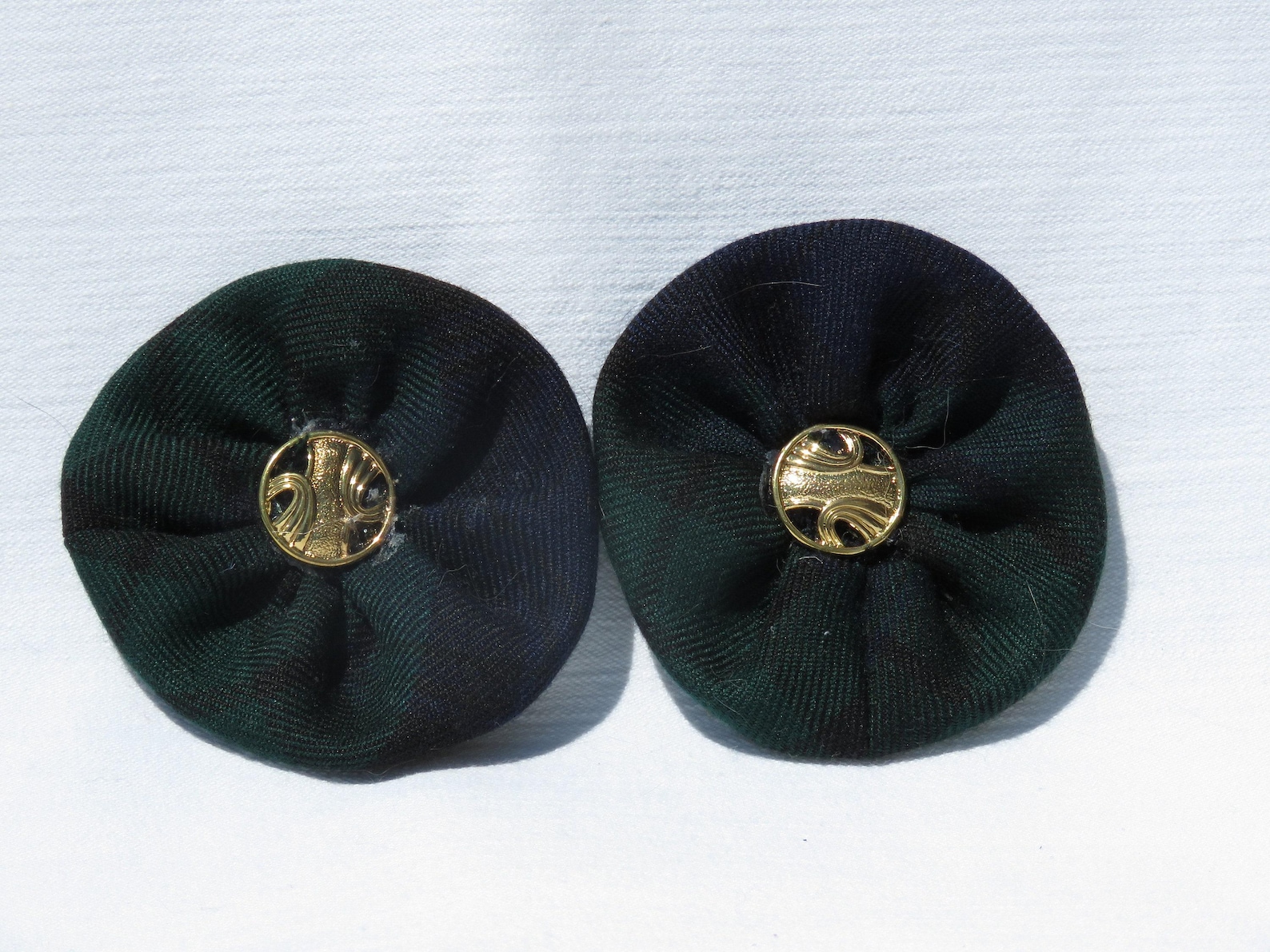 Black Watch Tartan Shoe Clip, Black Watch Shoe Flower, Military Plaid ...