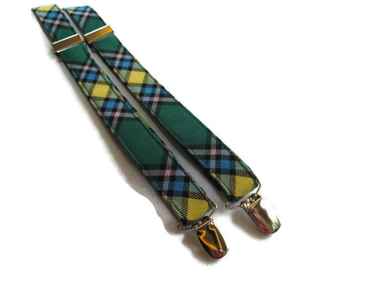 Alberta Tartan Suspenders and Bow Tie Set Green Tartan - Etsy