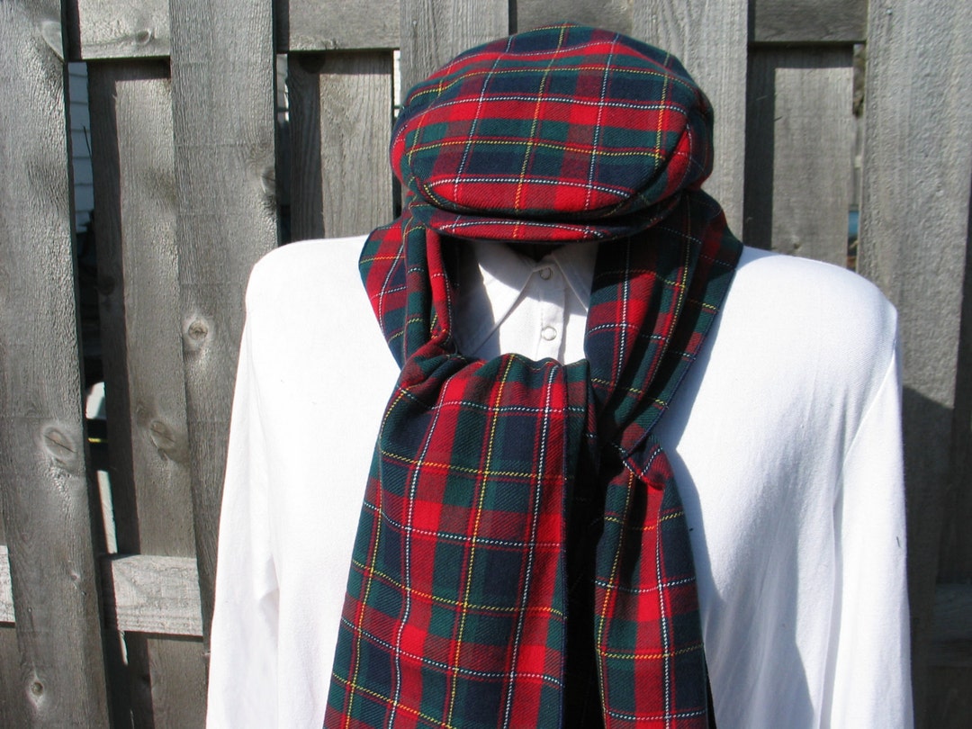 Hat and Scarf Set in Quebec Tartan - Etsy