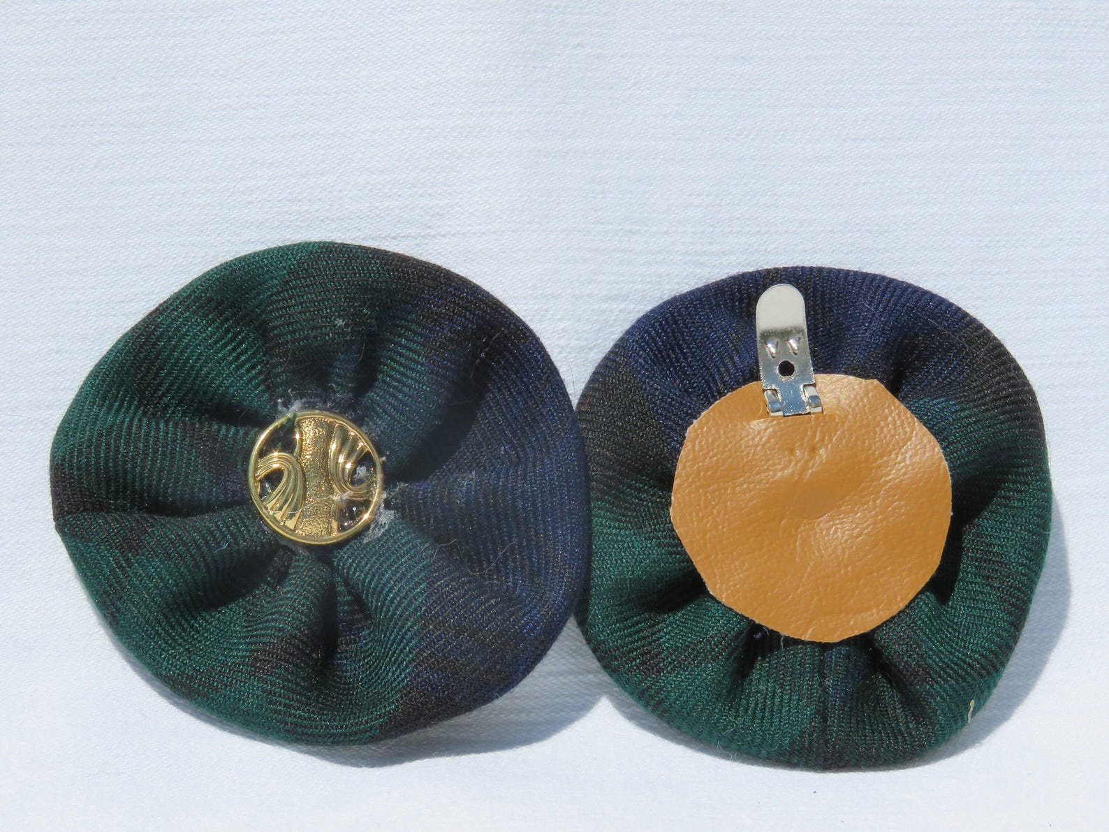 Black Watch Tartan Shoe Clip, Black Watch Shoe Flower, Military Plaid ...