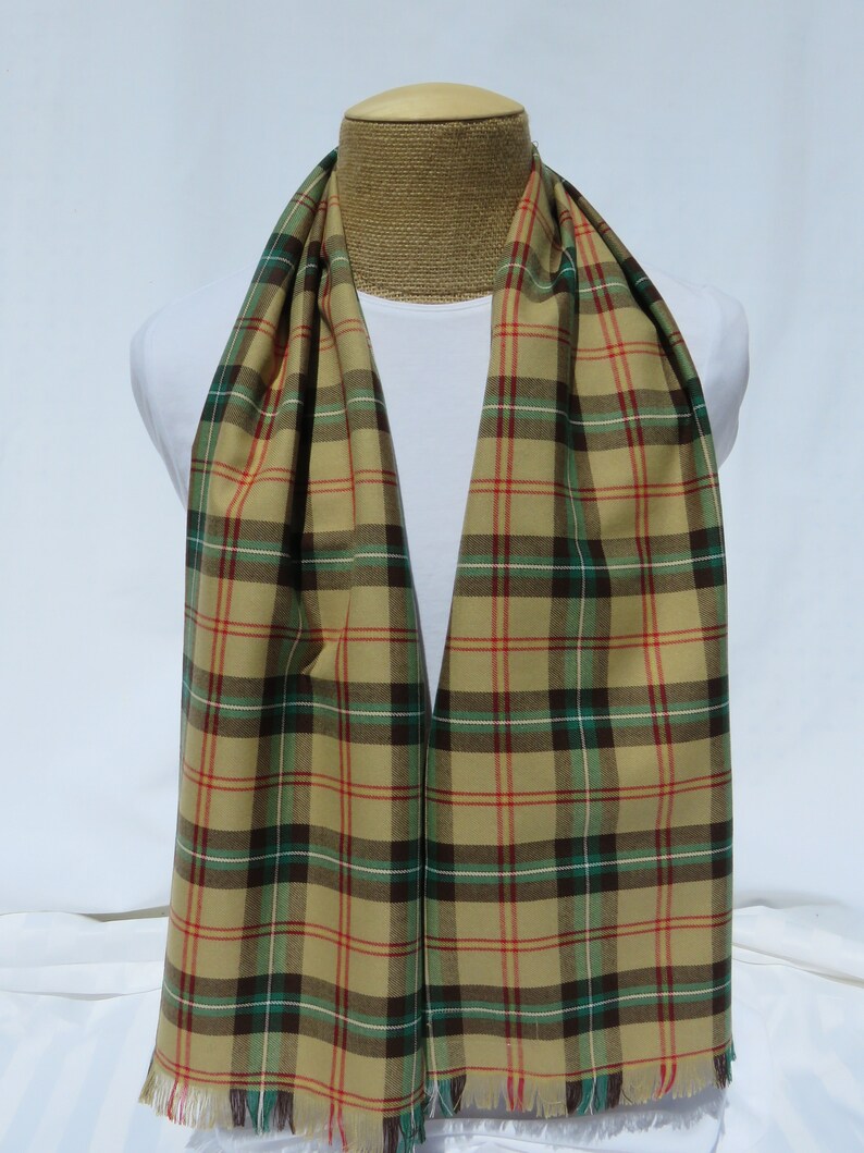 Canadian Saskatchewan Tartan Scarf in Gold and Yellow Plaid - Etsy Canada