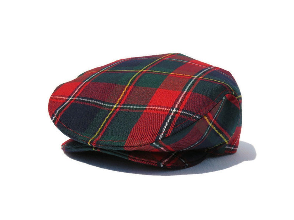 Quebec Tartan Flat Cap Plaid du Quebec Newsboy Hat | Etsy