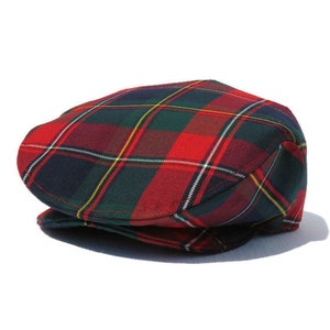Quebec Tartan Flat Cap, Plaid Du Quebec Newsboy Hat - Etsy