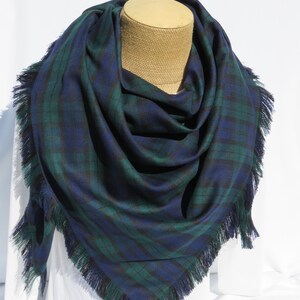 Black Watch Tartan Blanket Scarf Bridesmaid Wrap, Formal Black Watch ...