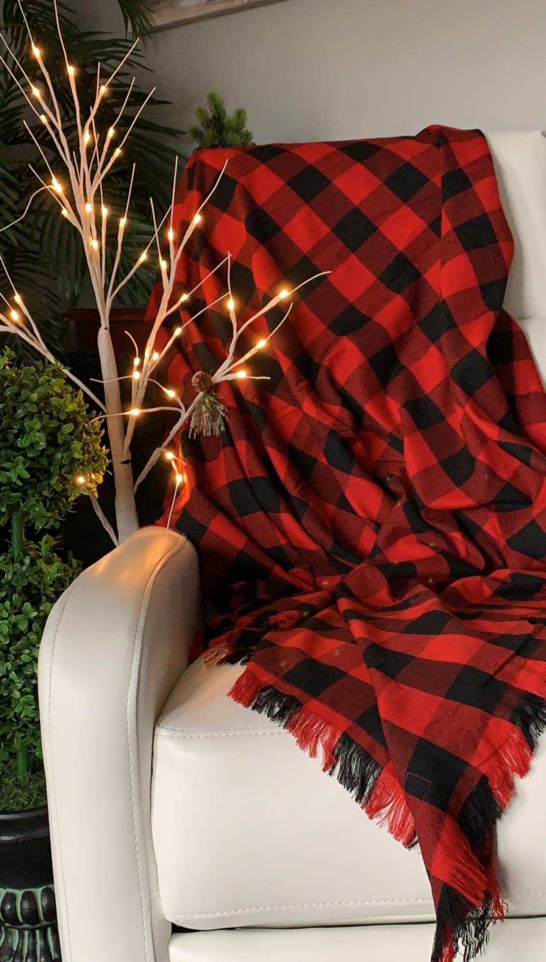 Buffalo Check Throw, Red and Black Buffalo Throw for Holiday Season ...